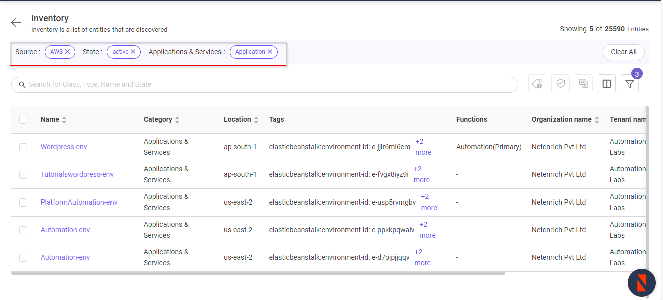 Entities Overview – Netenrich