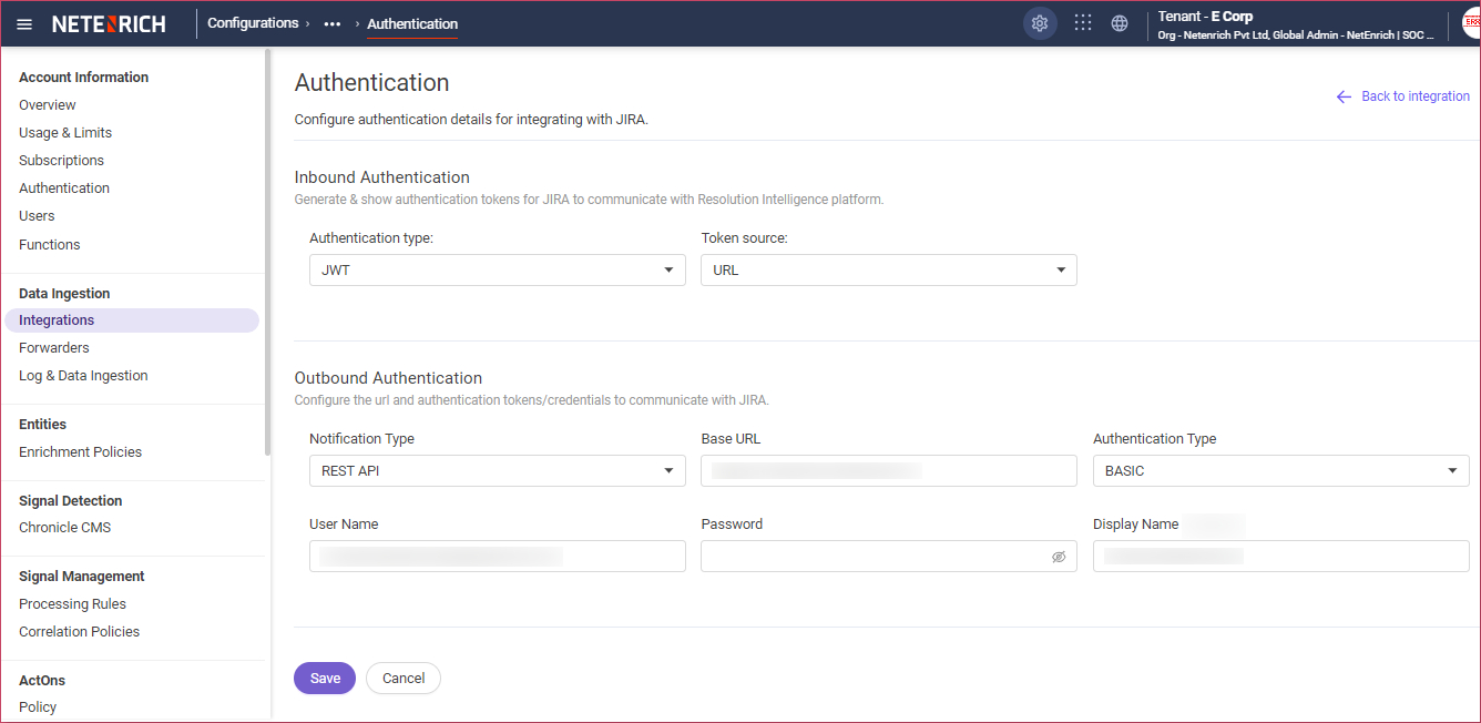 Jira Integration Guide – Netenrich