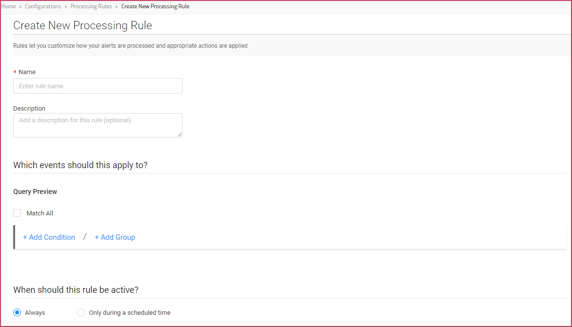 Processing Rules – Netenrich